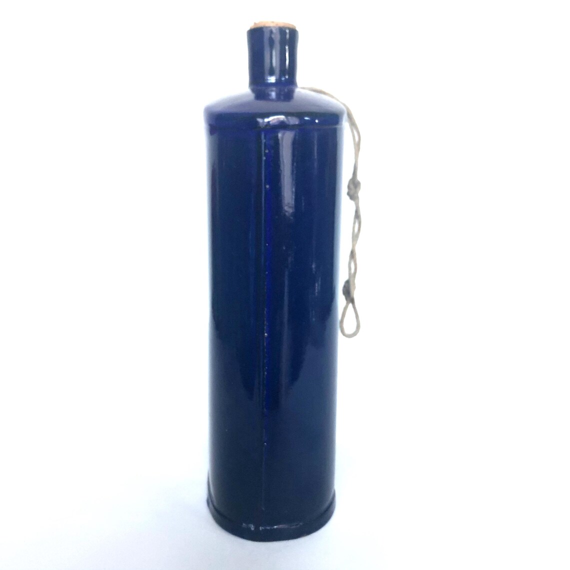 Vintage WWII British Army Cobalt Blue Enamelled Flask Canteen Water ...