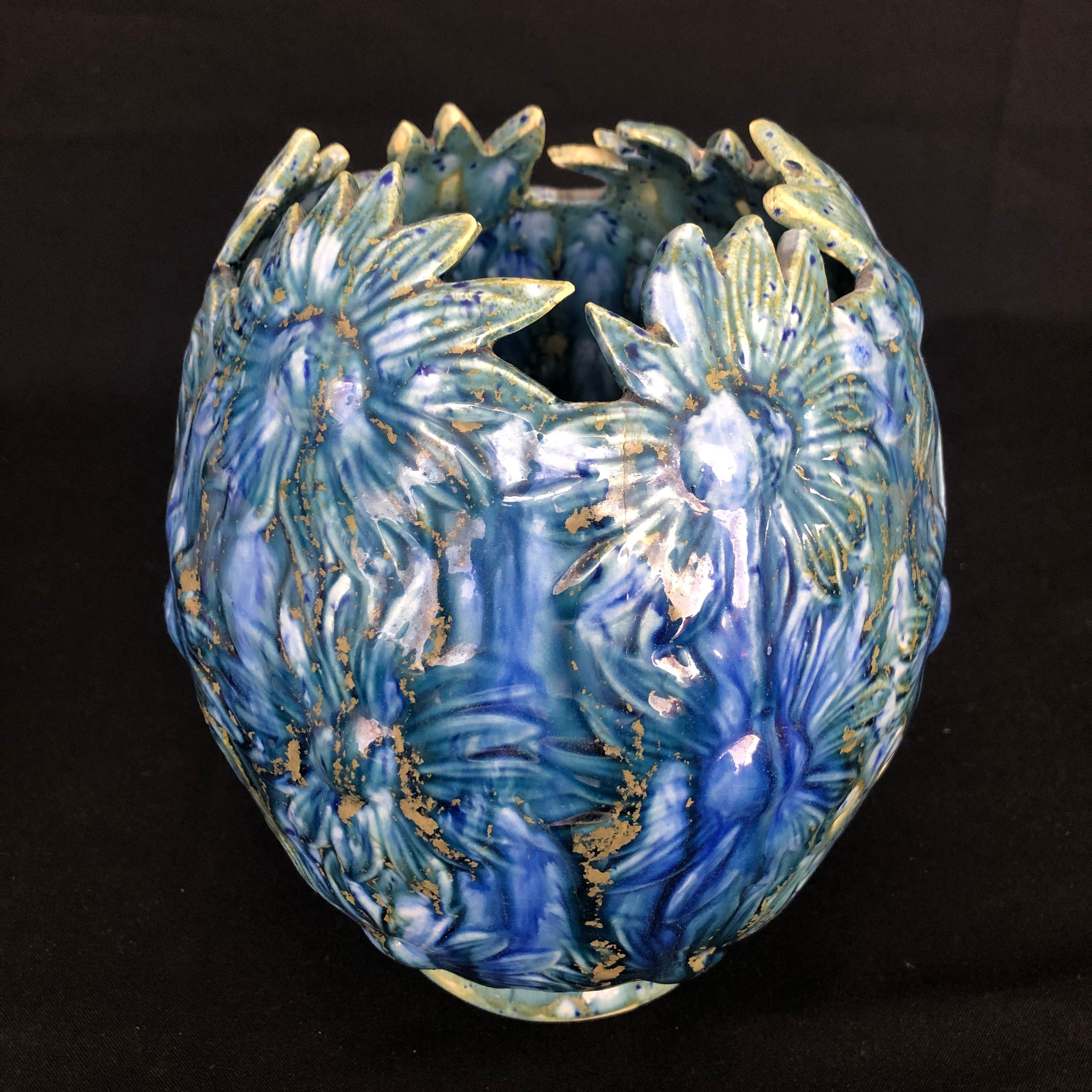 Outstanding 'daisy' Studio Pottery Vase From Dutcher's Studio ...