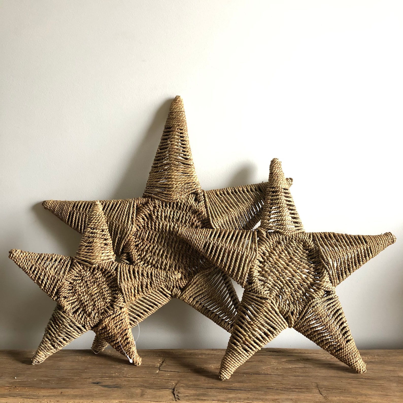Vintage Woven Wicker Stars - Three Sizes - Etsy