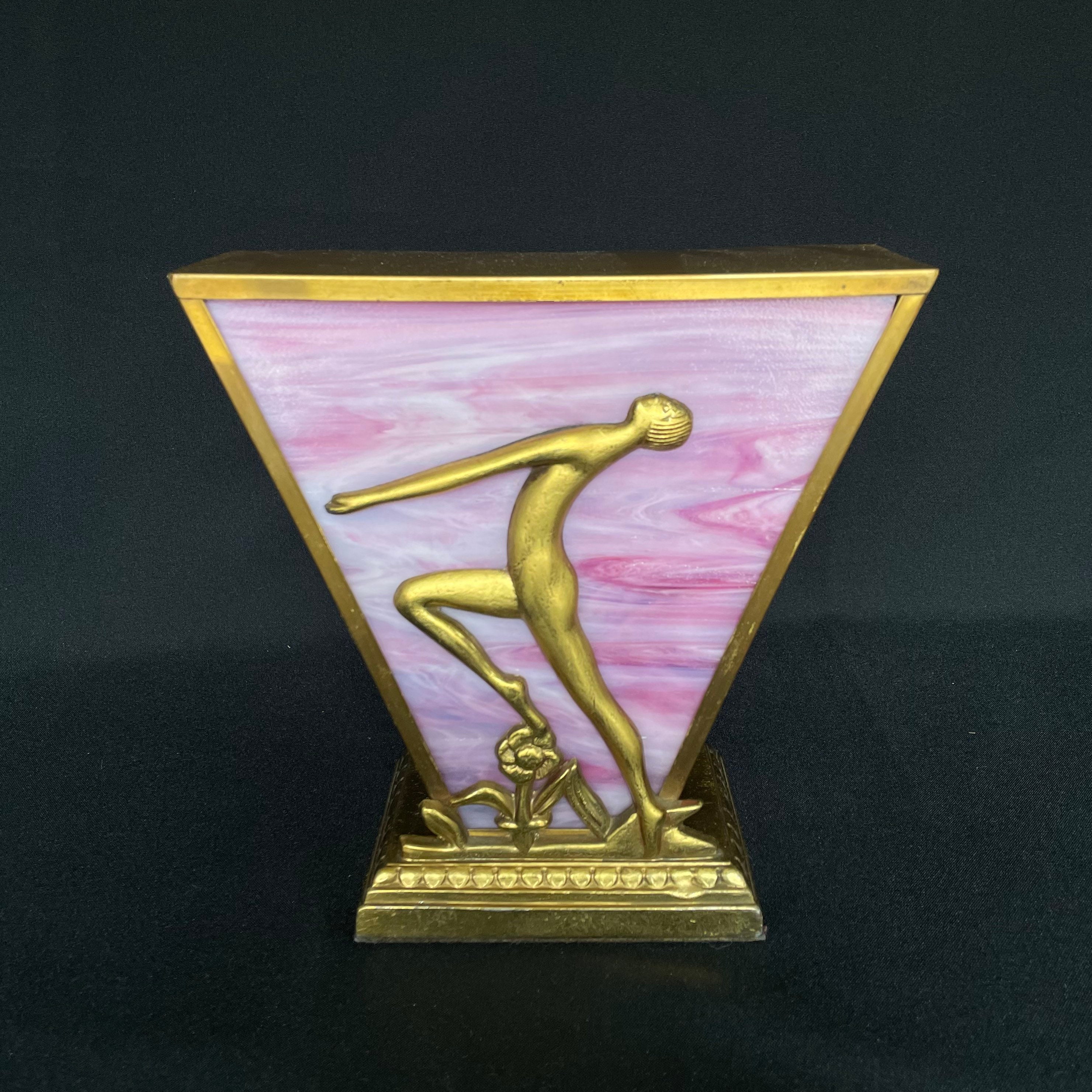 RARE Antique Art Deco Table Lamp Nude Flapper Girl / Brass Colour - Etsy