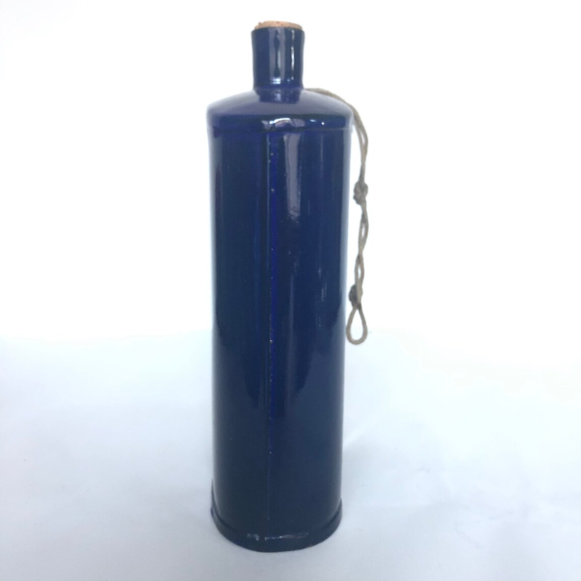 Vintage WWII British Army Cobalt Blue Enamelled Flask Canteen Water ...