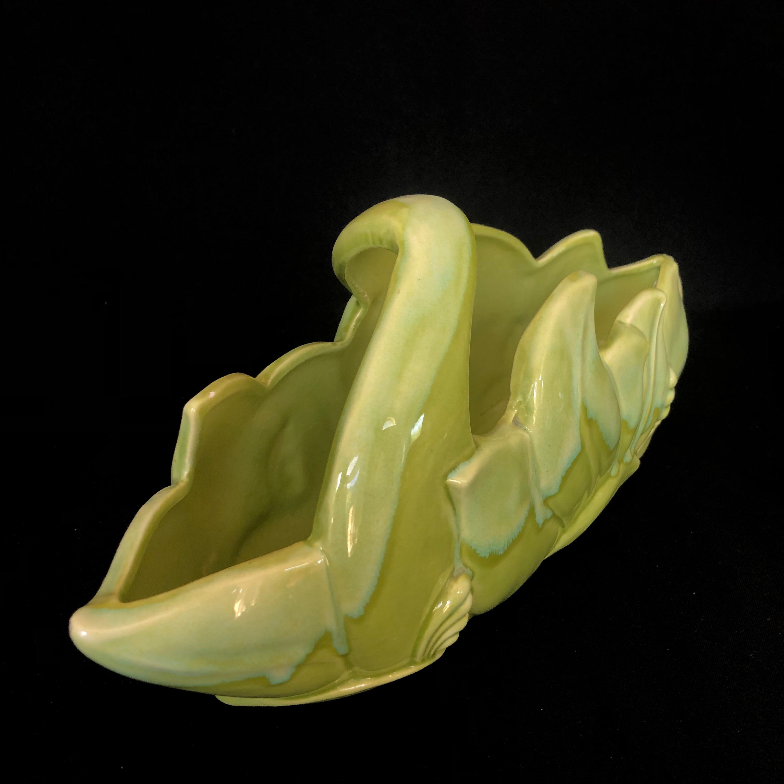 Vintage Royal Haeger R988 Planter Pot Handled Bowl in Chartreuse - Etsy