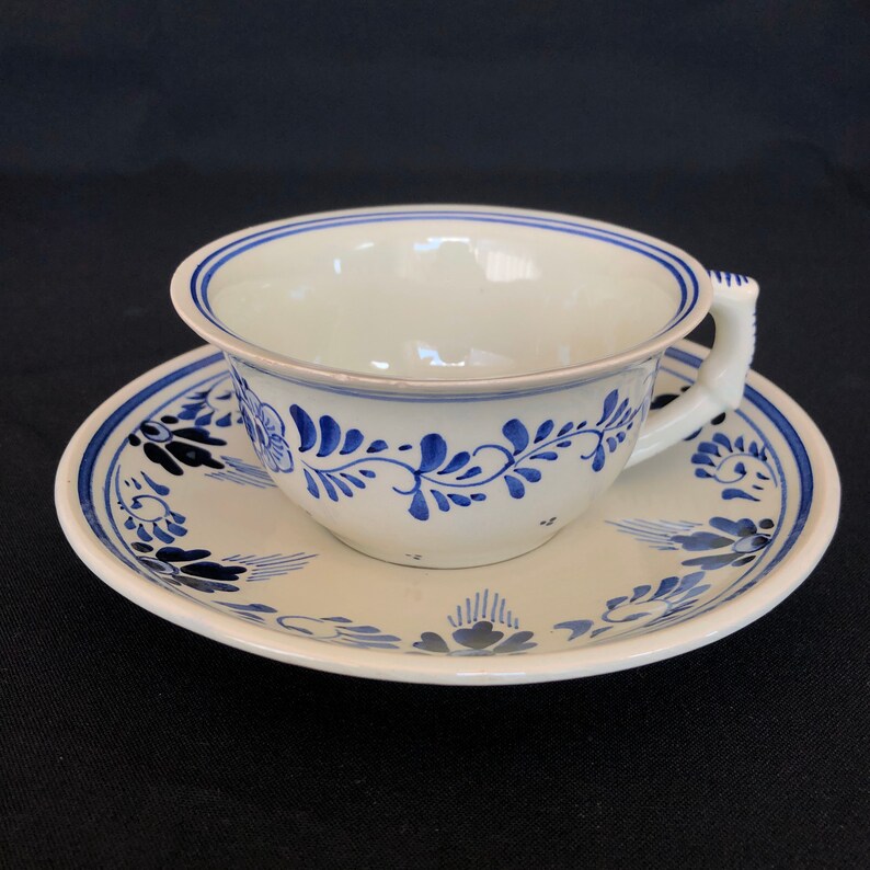 Vintage Blue Delft Cup & Saucer Delfts Blauw Delftware - Etsy