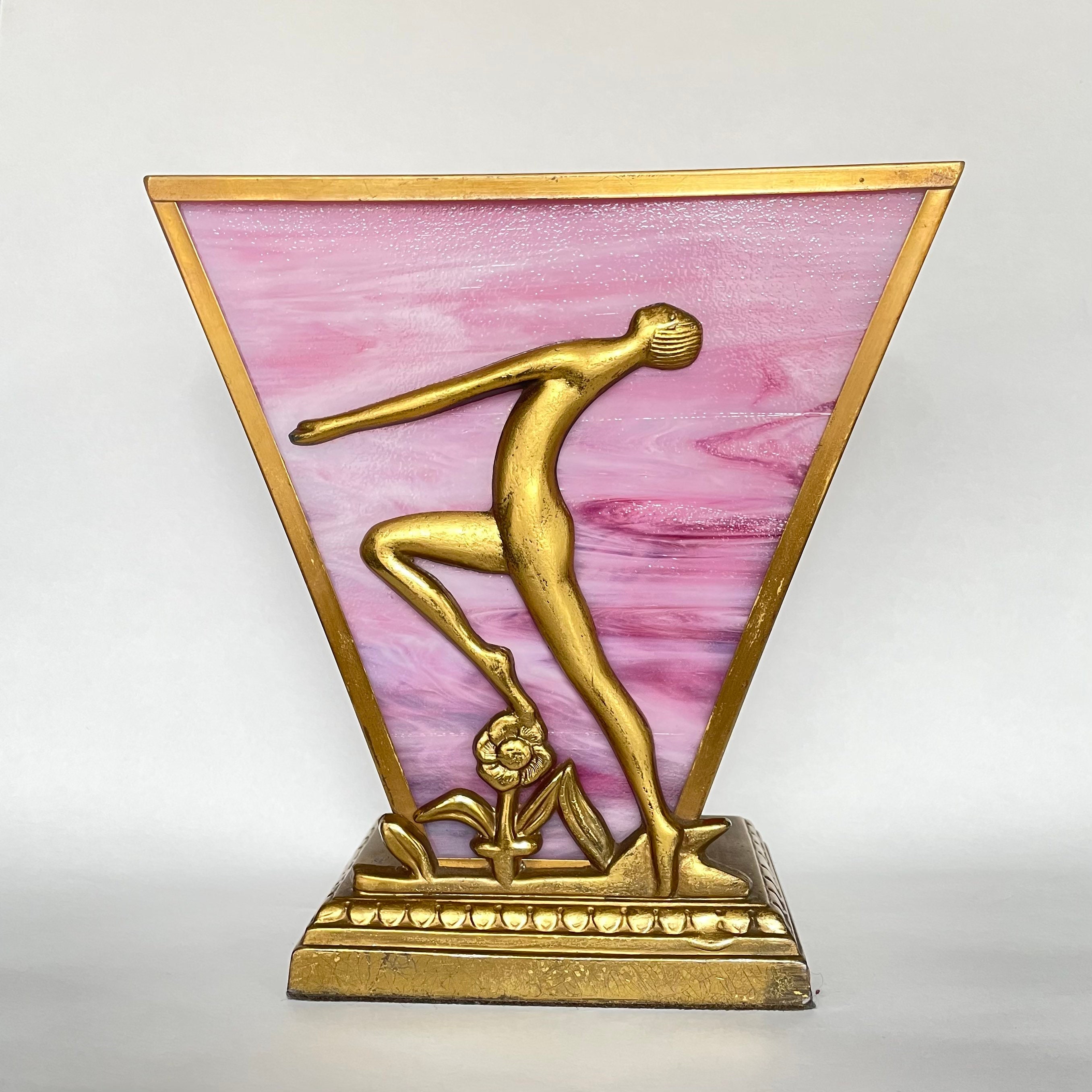 RARE Antique Art Deco Table Lamp Nude Flapper Girl / Brass Colour - Etsy