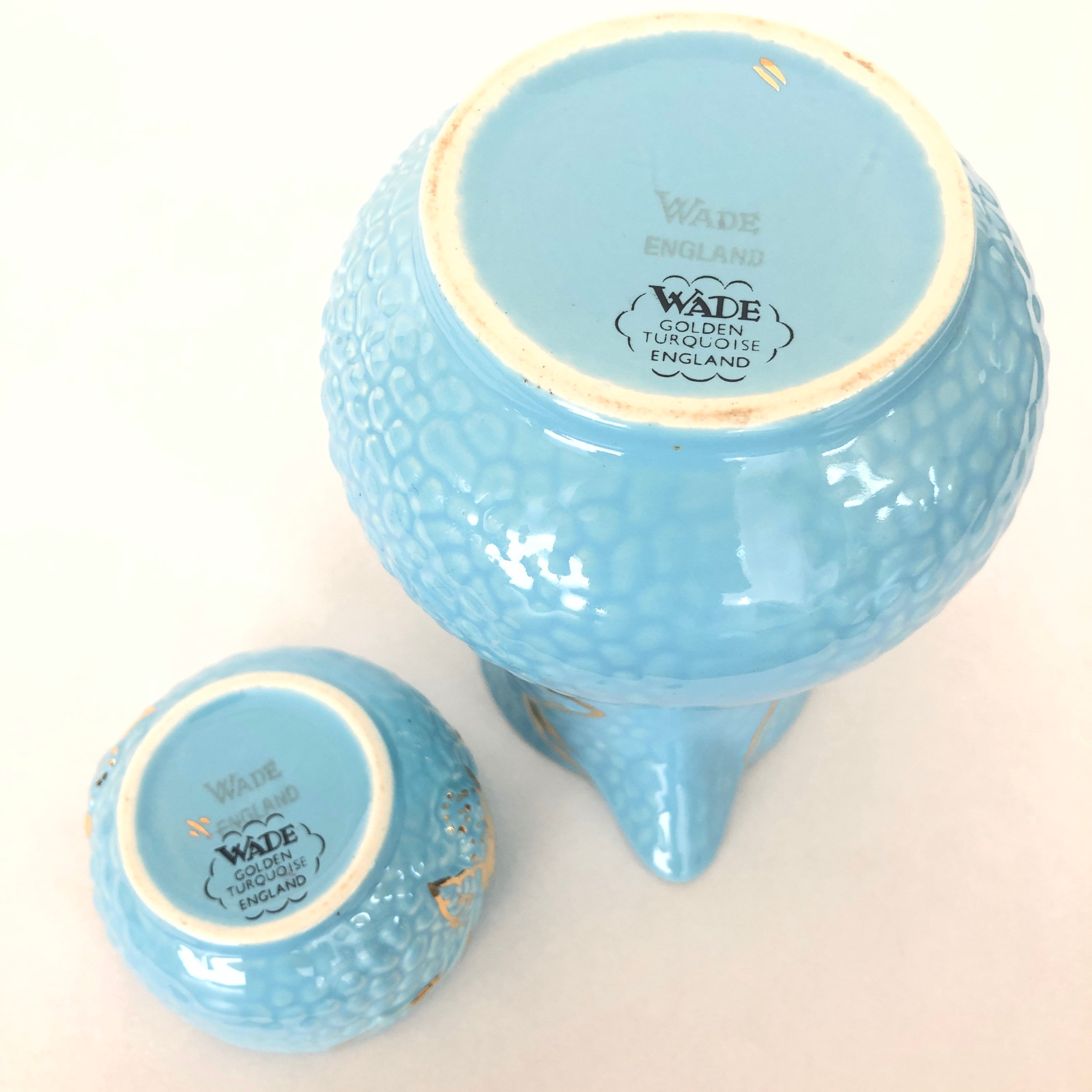 Vintage WADE POTTERY of England 'golden Turquoise' Pitcher/jug & Cup ...