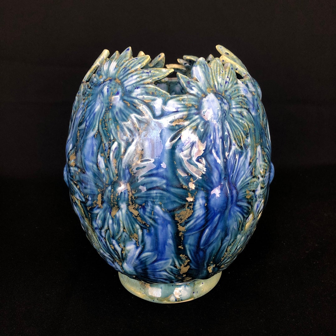 Outstanding 'daisy' Studio Pottery Vase From Dutcher's Studio ...