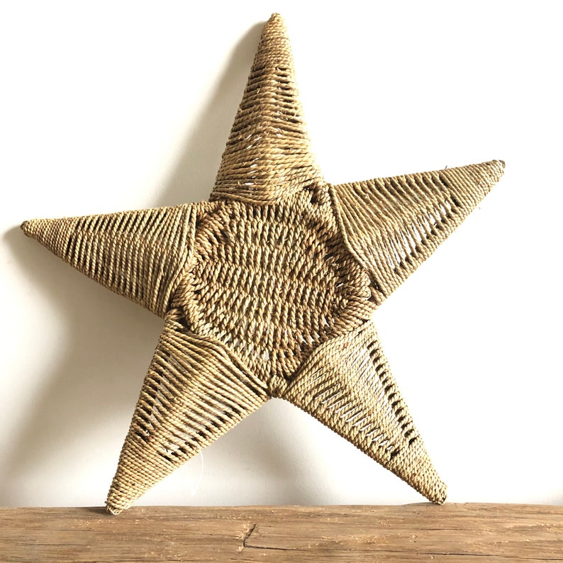 Vintage Woven Wicker Stars - Three Sizes - Etsy