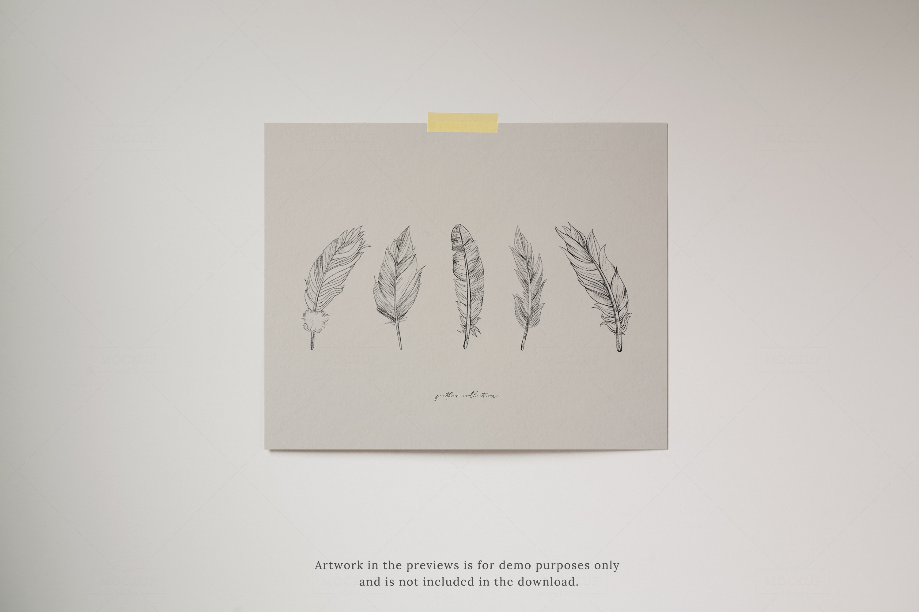 Horizontal Poster Mockup Taped Poster Mockup 16x20 Poster | Etsy