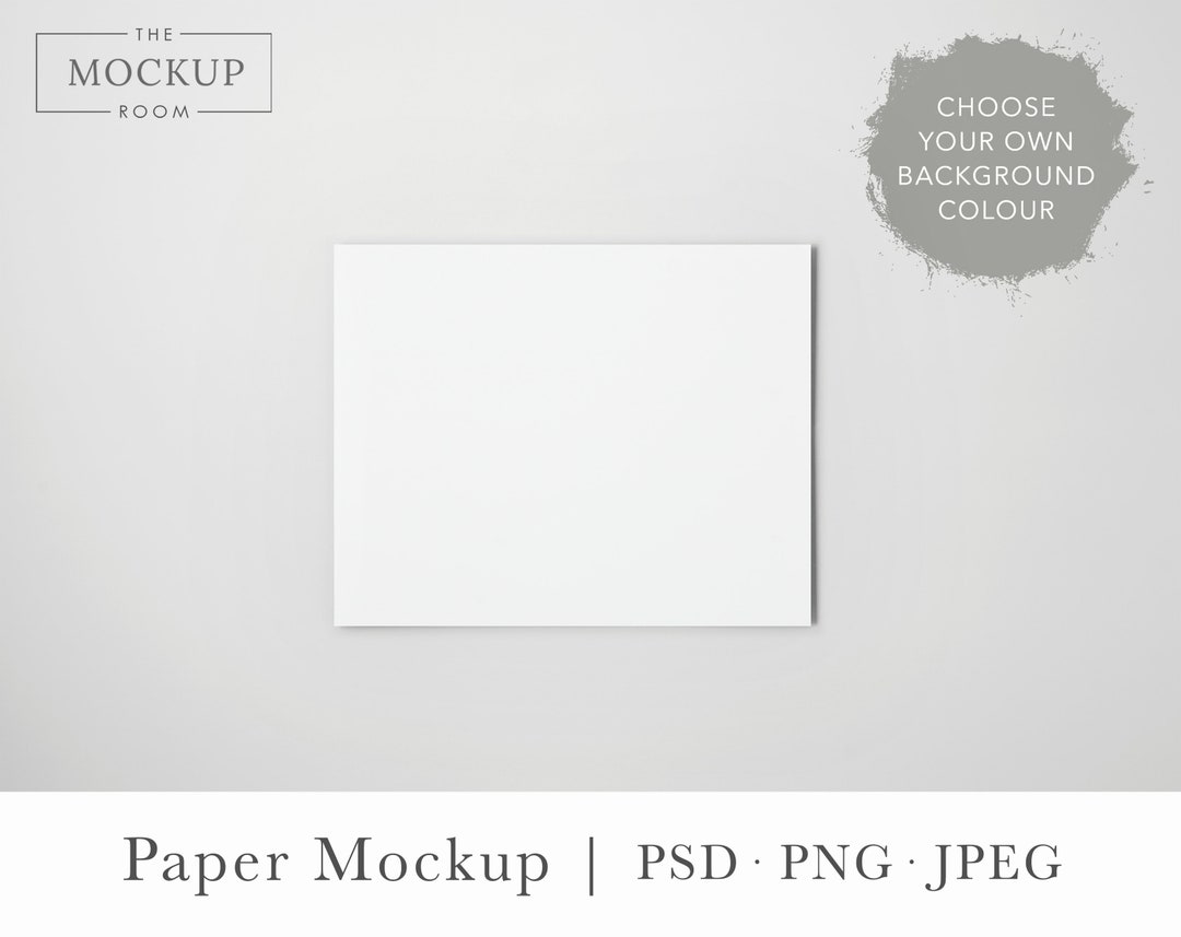 Paper Mockup | Poster Mockup | Flat Lay Paper Mock up | Horizontal ...