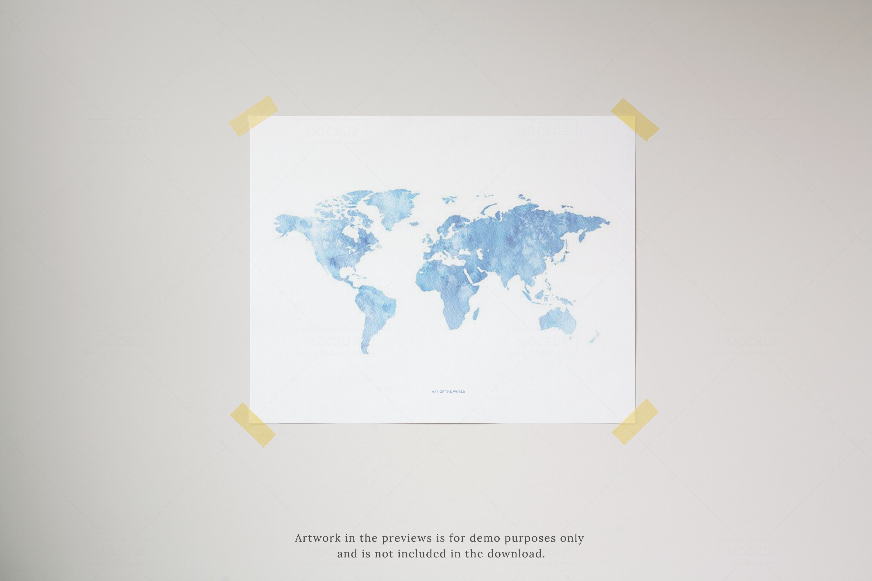 Horizontal Poster Mockup Taped Poster Mockup 16x20 Poster | Etsy