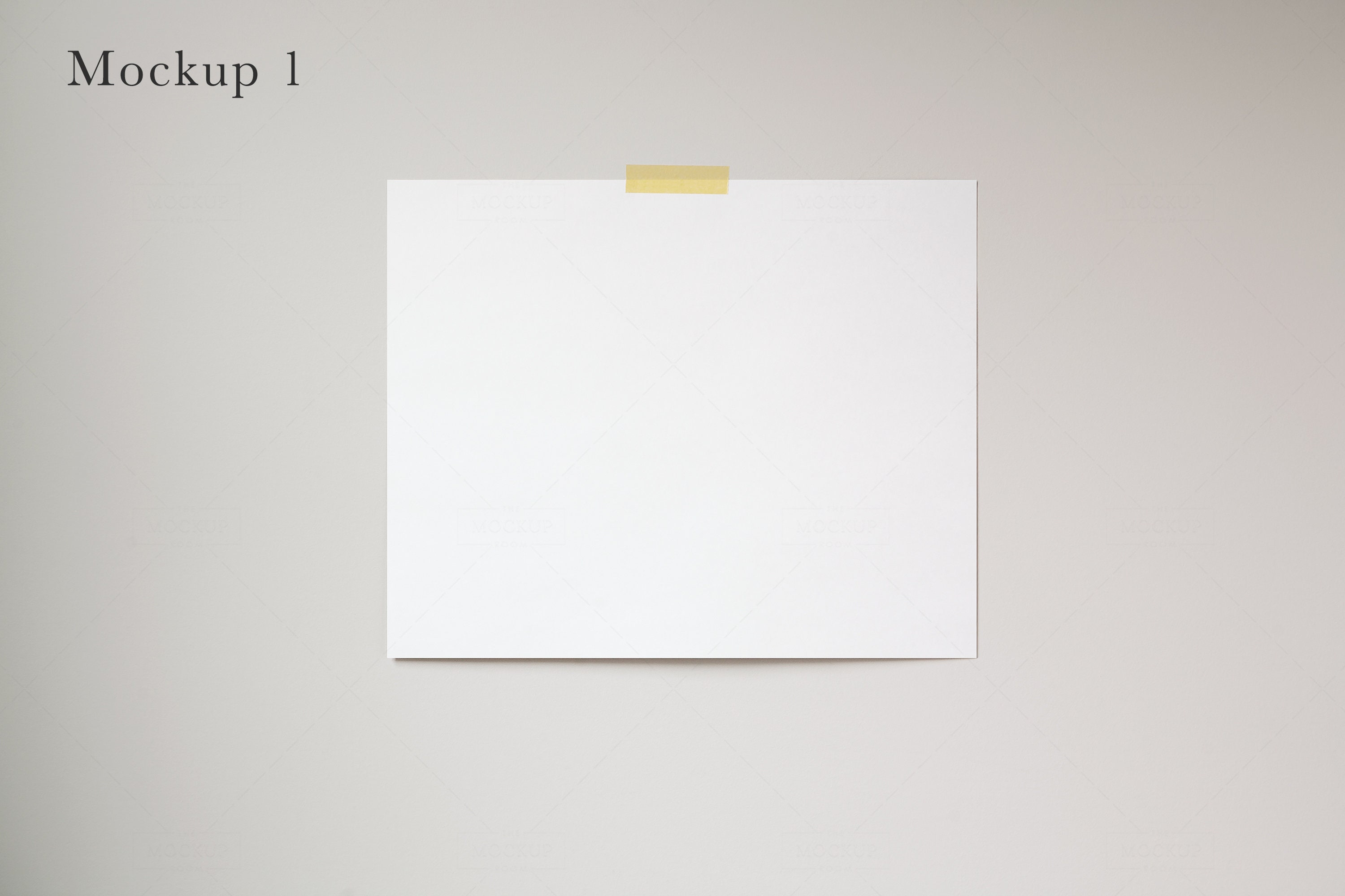 Horizontal Poster Mockup Taped Poster Mockup 16x20 Poster | Etsy