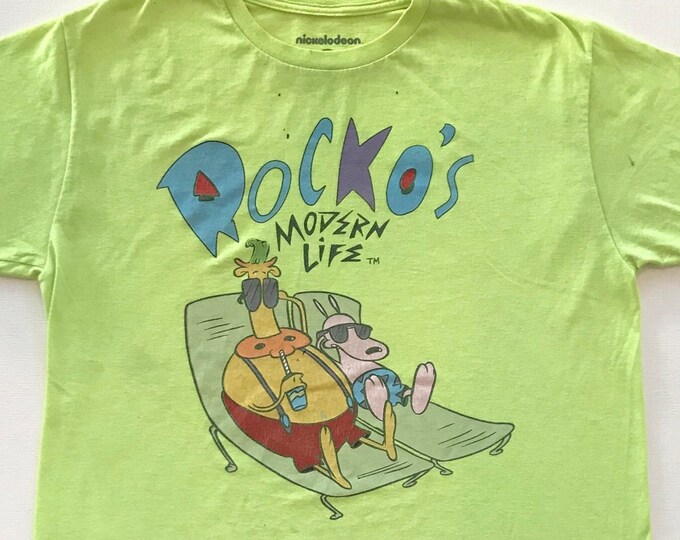 Rocko’s Modern Life T Shirt , Yellow, Size Large - Etsy