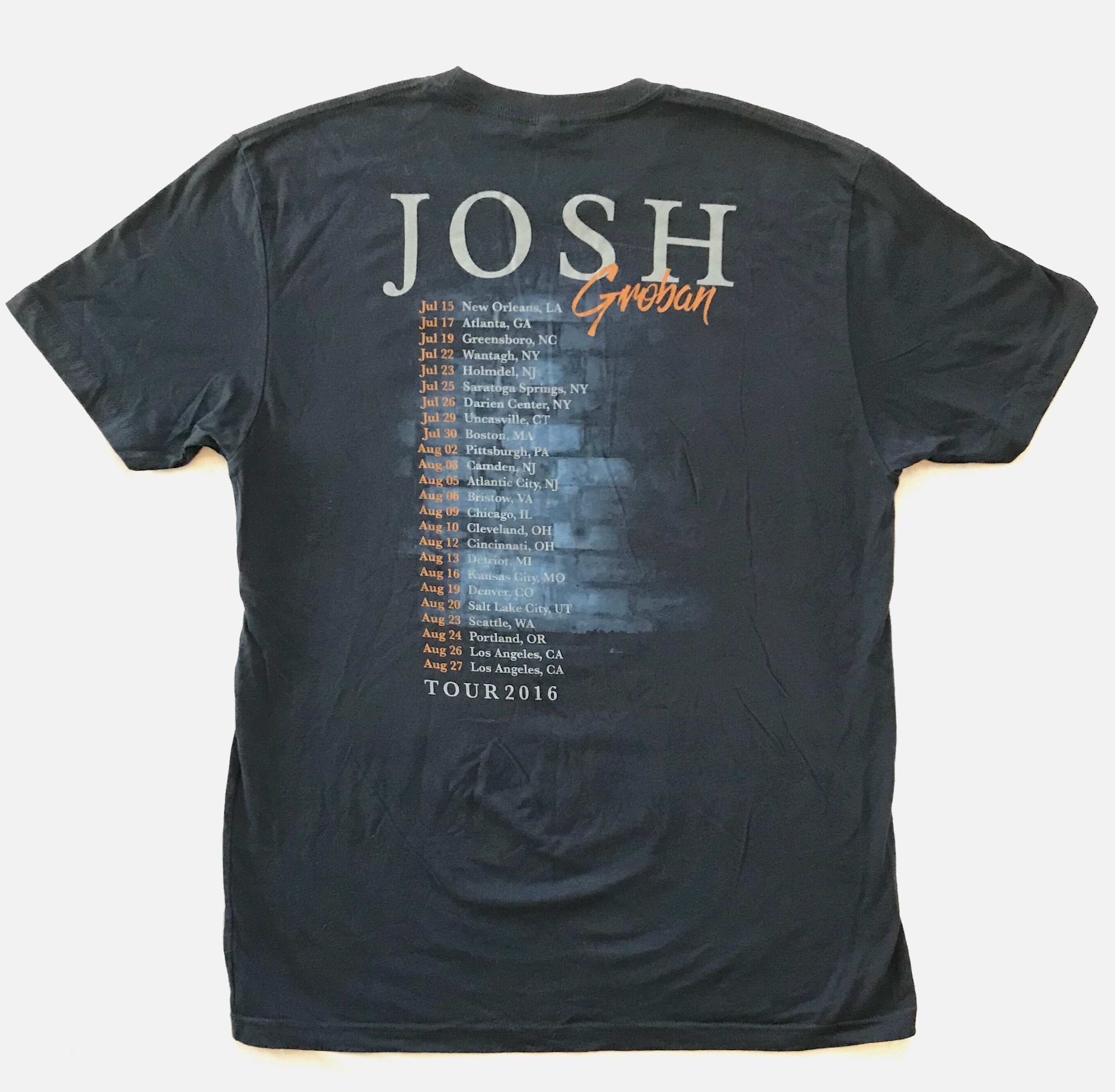 Josh Groban Concert Tour T Shirt in Navy Blue Size Large - Etsy