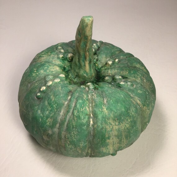 Debbee Thibaults the Green Pumpkin Paper Mache - Etsy