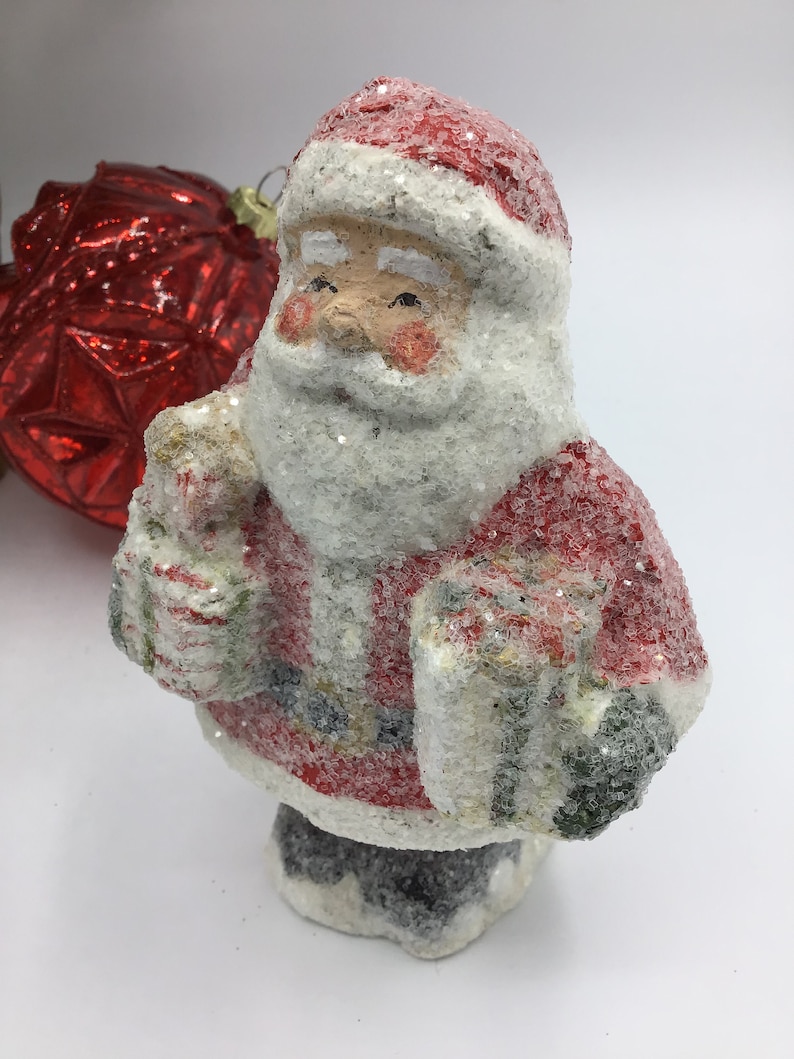 Santa Gift Giving by Teena Flanner OOAK Pulp Paper Mache Santa - Etsy
