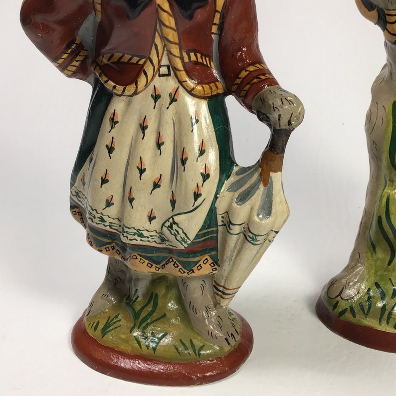 Vaillancourt Vintage American Folk Art Chalkware Dresden - Etsy