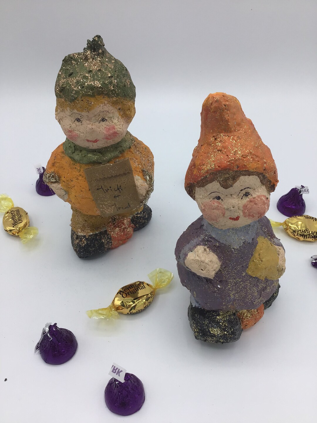 Vintage Teena Flanner Original “tricker Treaters” Paper Mache OOAK ...