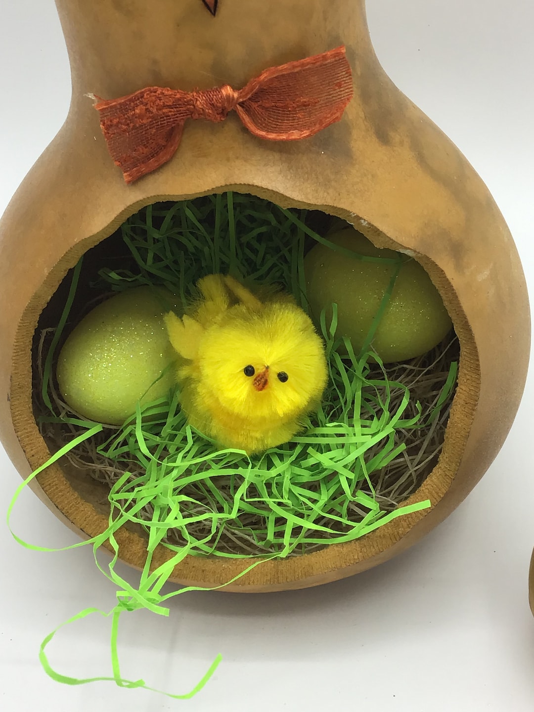 Easter Diorama in A Natural Dried Gourd With Chickie Baby Gourd - Etsy