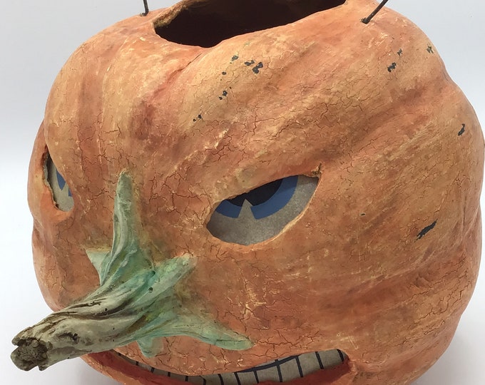 Halloween Paper Mache Jack O Lantern - Etsy