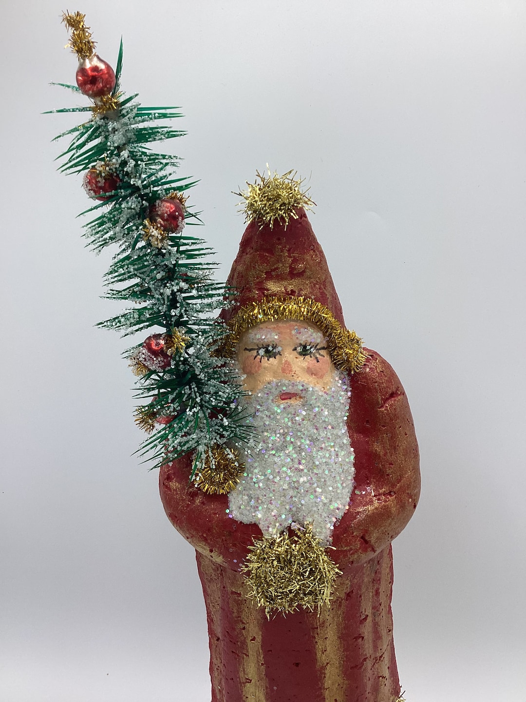 A Classic Belsnickel Christmas Santa Paper Mache OOAK Collectible - Etsy