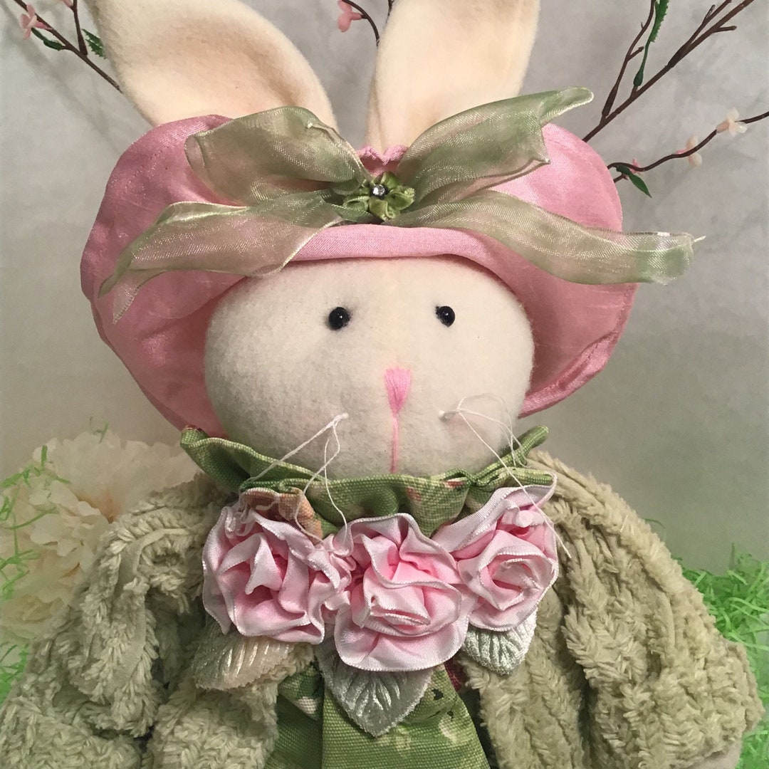 Miss Rosy Rabbit Handmade of Fine Fabric and Trims in Great Detail - Etsy