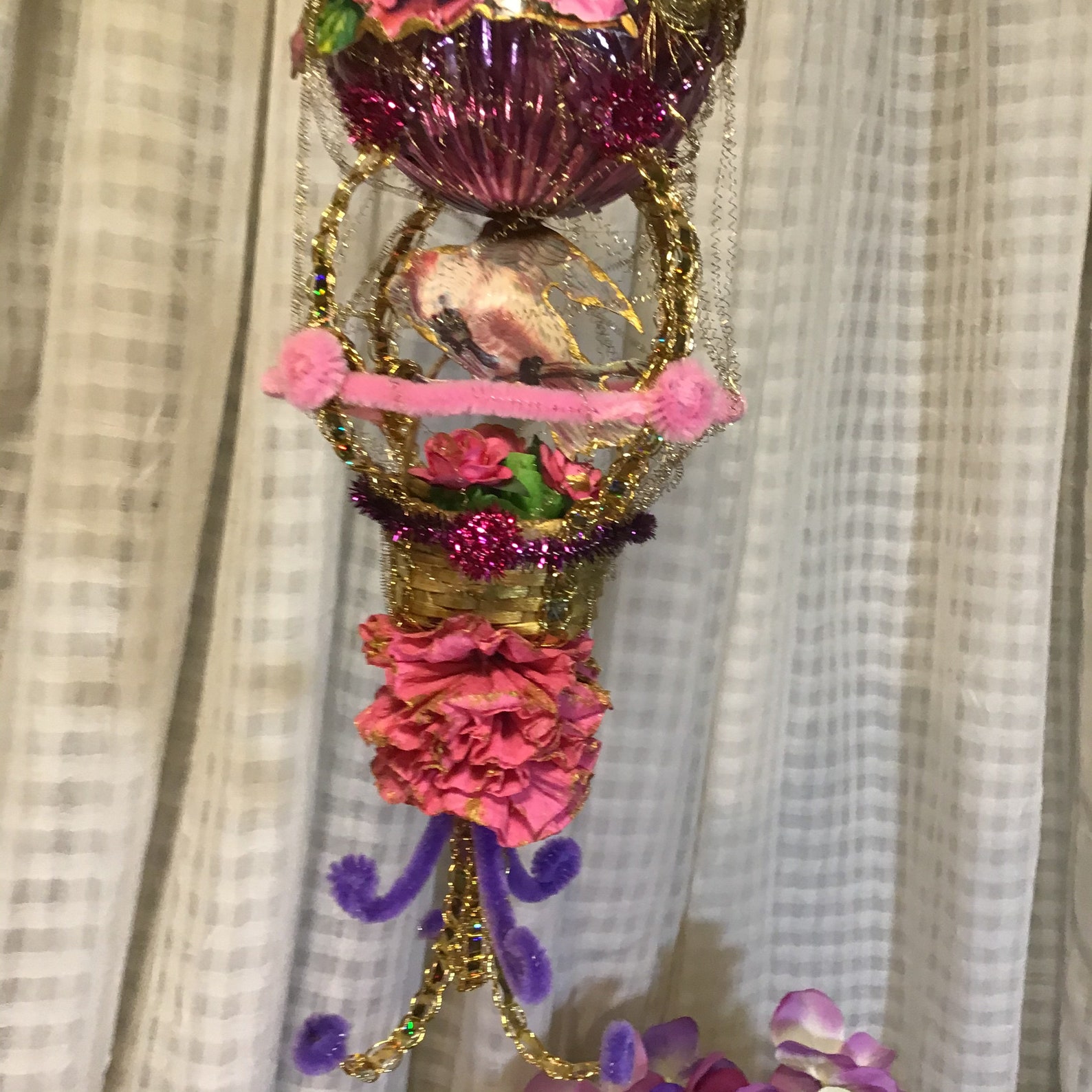 Victorian Dresden Valentine / Spring Ornament Fauna and Flora - Etsy