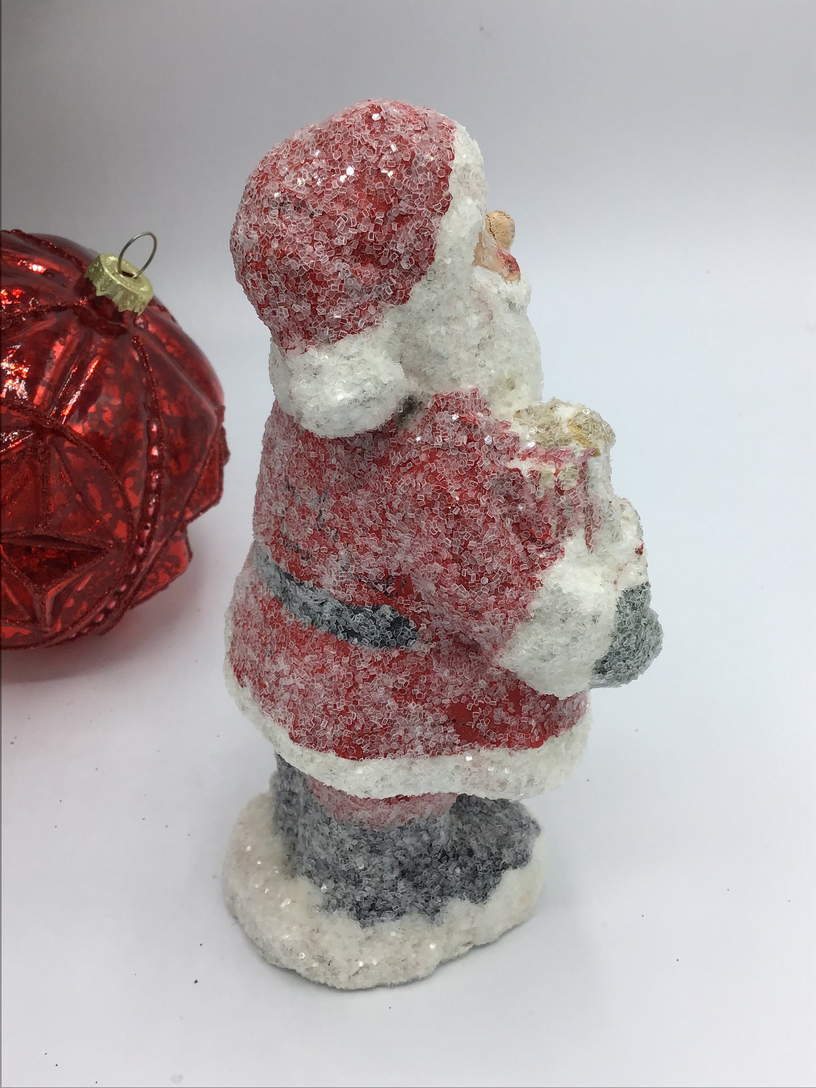 Vintage Teena Flanner “santa Gift Giving” OOAK Pulp Paper Mache Santa ...
