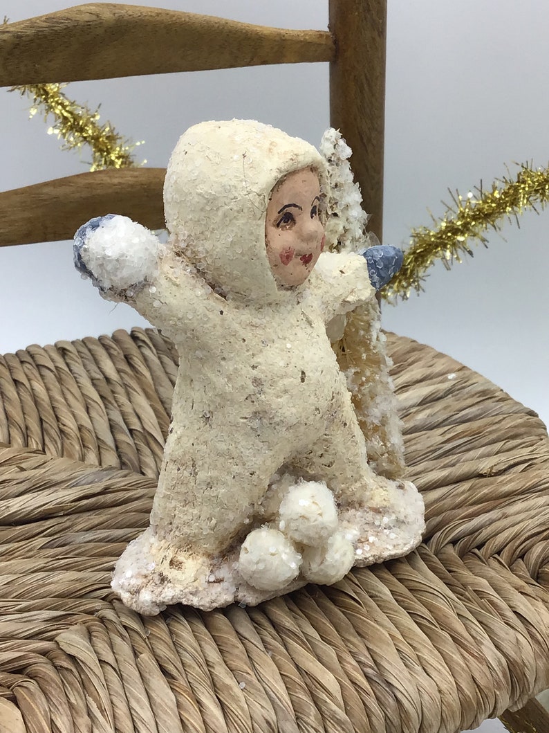 Teena Flanner Original “ Snowball Baby “ Vintage Paper Mache - Etsy