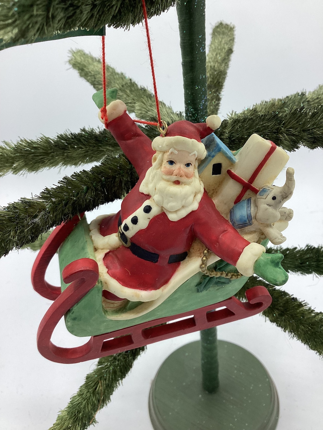 Vintage Midwest of Cannon Falls Santa Sleigh Ornament - Etsy
