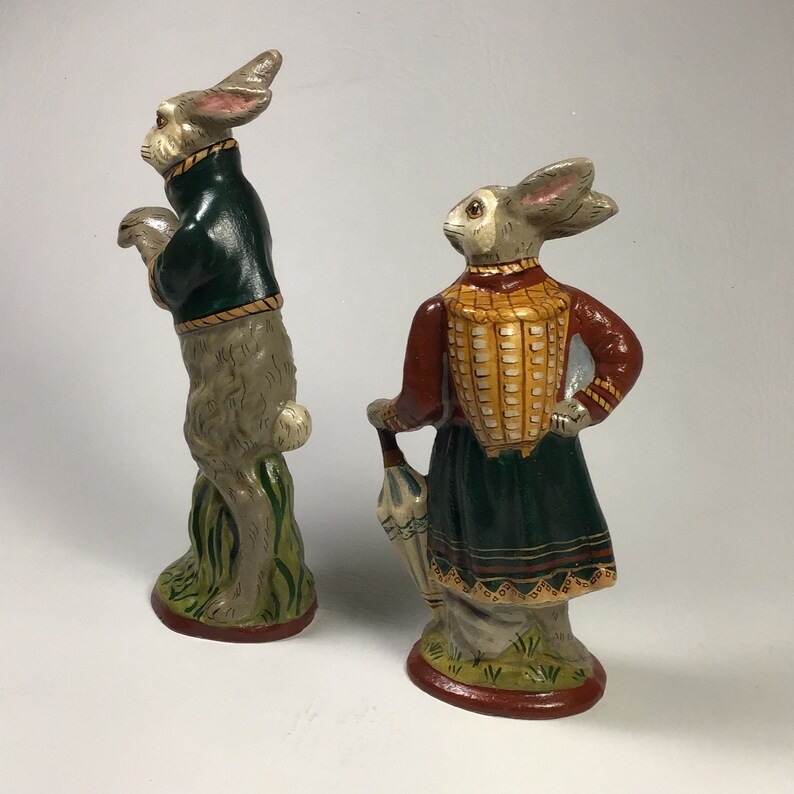 Vaillancourt Vintage American Folk Art Chalkware Dresden - Etsy