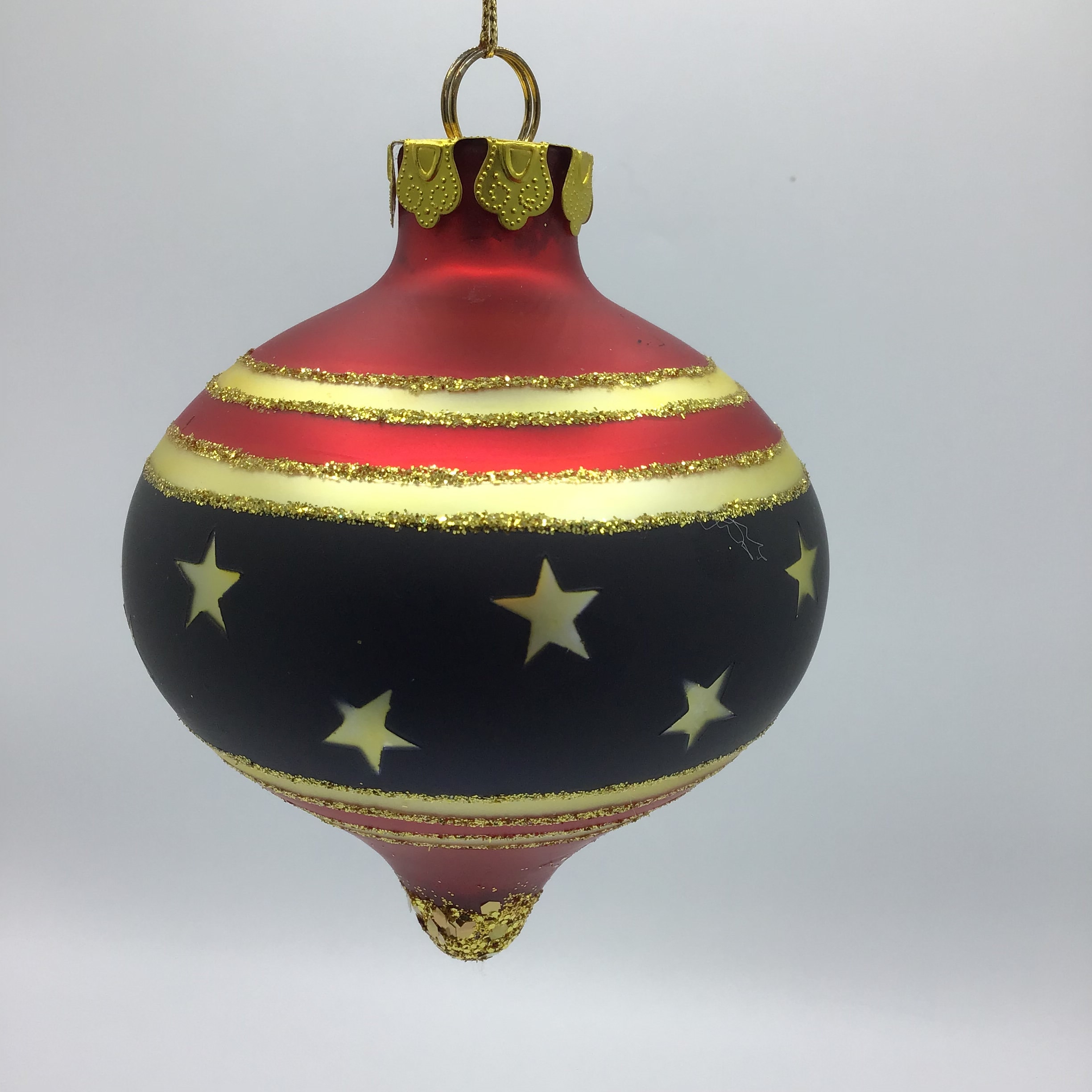 Vintage Glass Patriotic Red White and Blue Ornament Christmas - Etsy