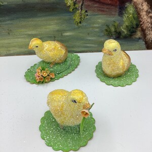 Barnyard Chicks Paper Mache Spring Decoration Easter Decoration ...