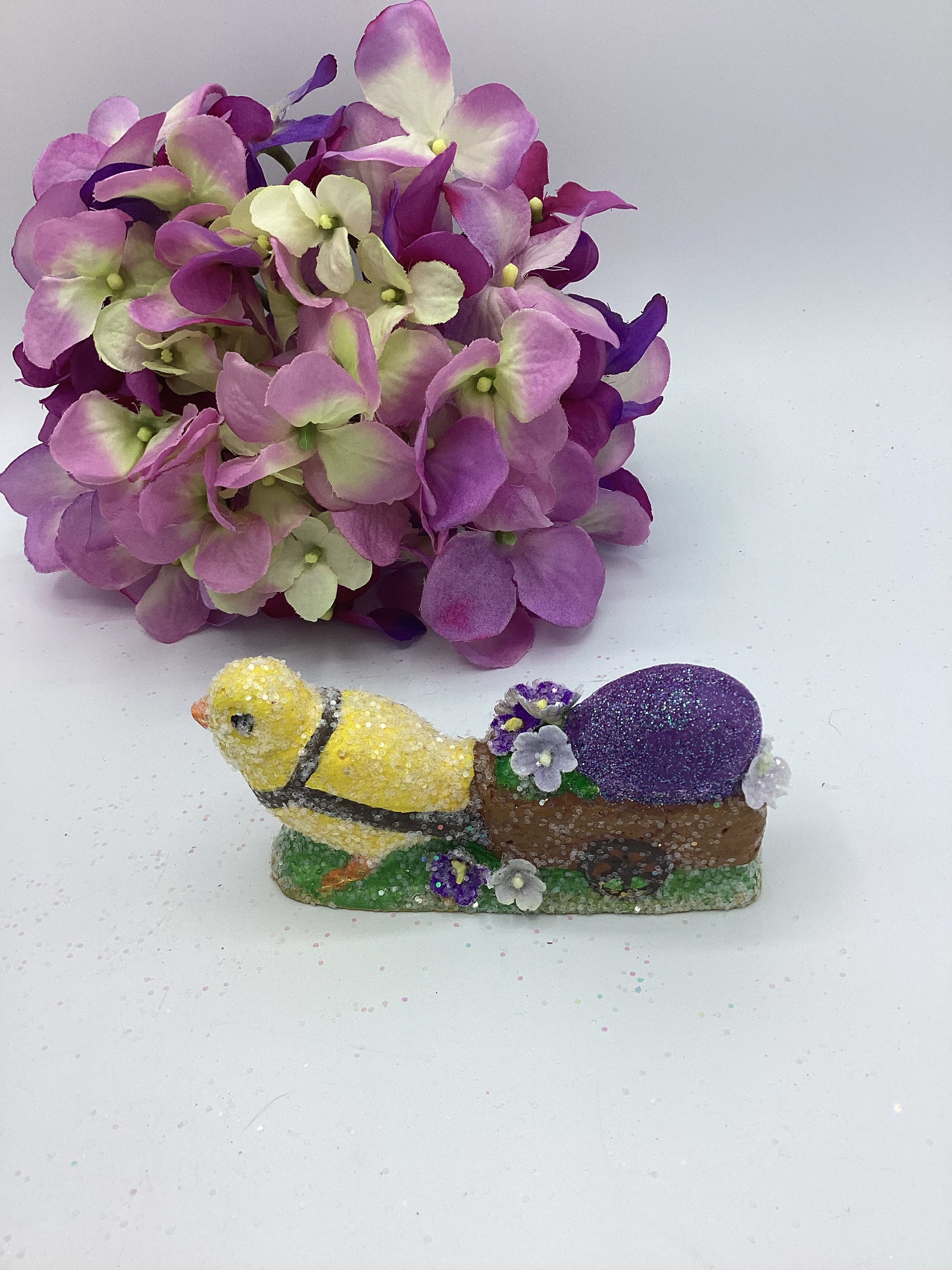 Spring Chick Easter Collectible Paper Mache OOAK - Etsy