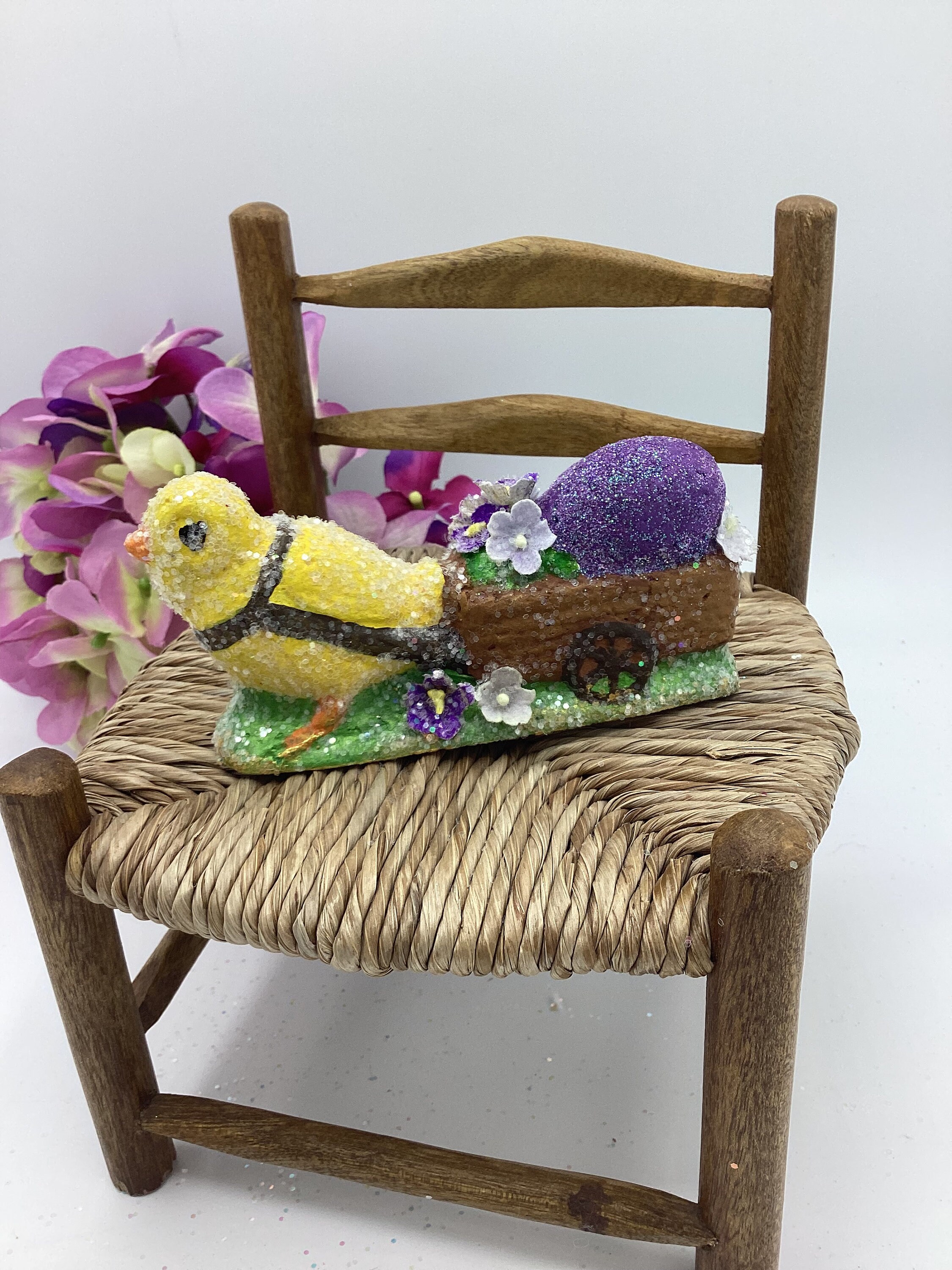 Spring Chick Easter Collectible Paper Mache OOAK - Etsy