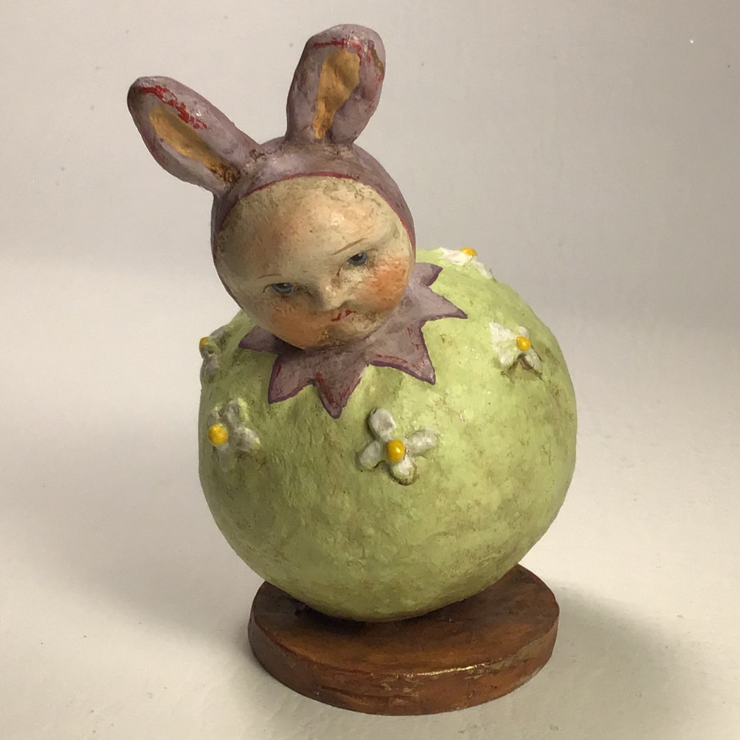 Debbee Thibault Vintage “ Easter Bunny Ball “ American Made Folk Art - Etsy