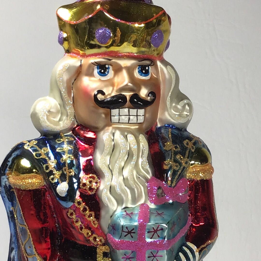 Christopher Radko Vintage grand Nutcracker King Blown Glass Ornament - Etsy