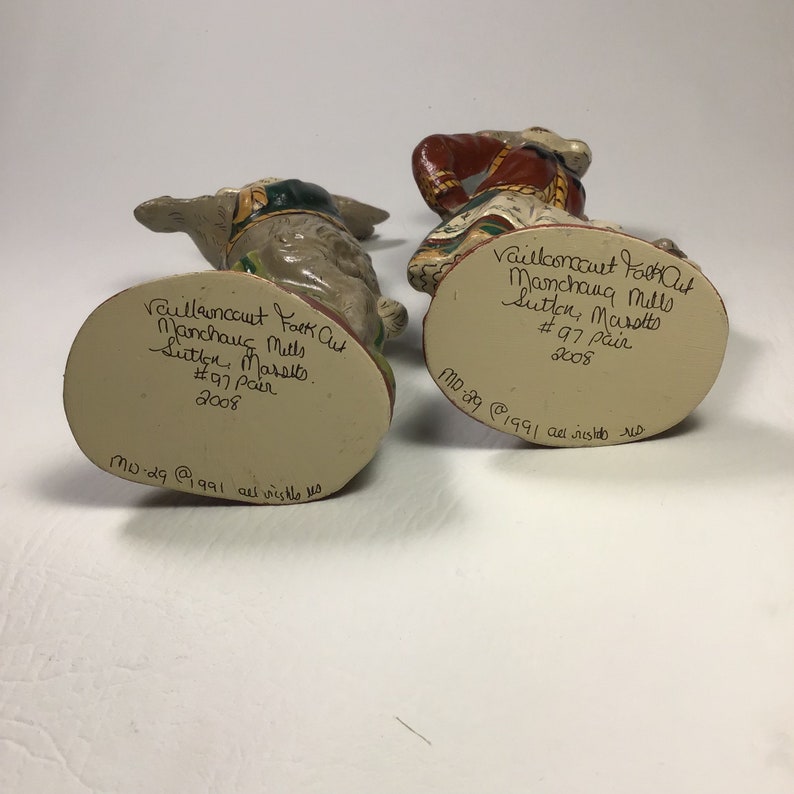 Vaillancourt Vintage American Folk Art Chalkware Dresden - Etsy