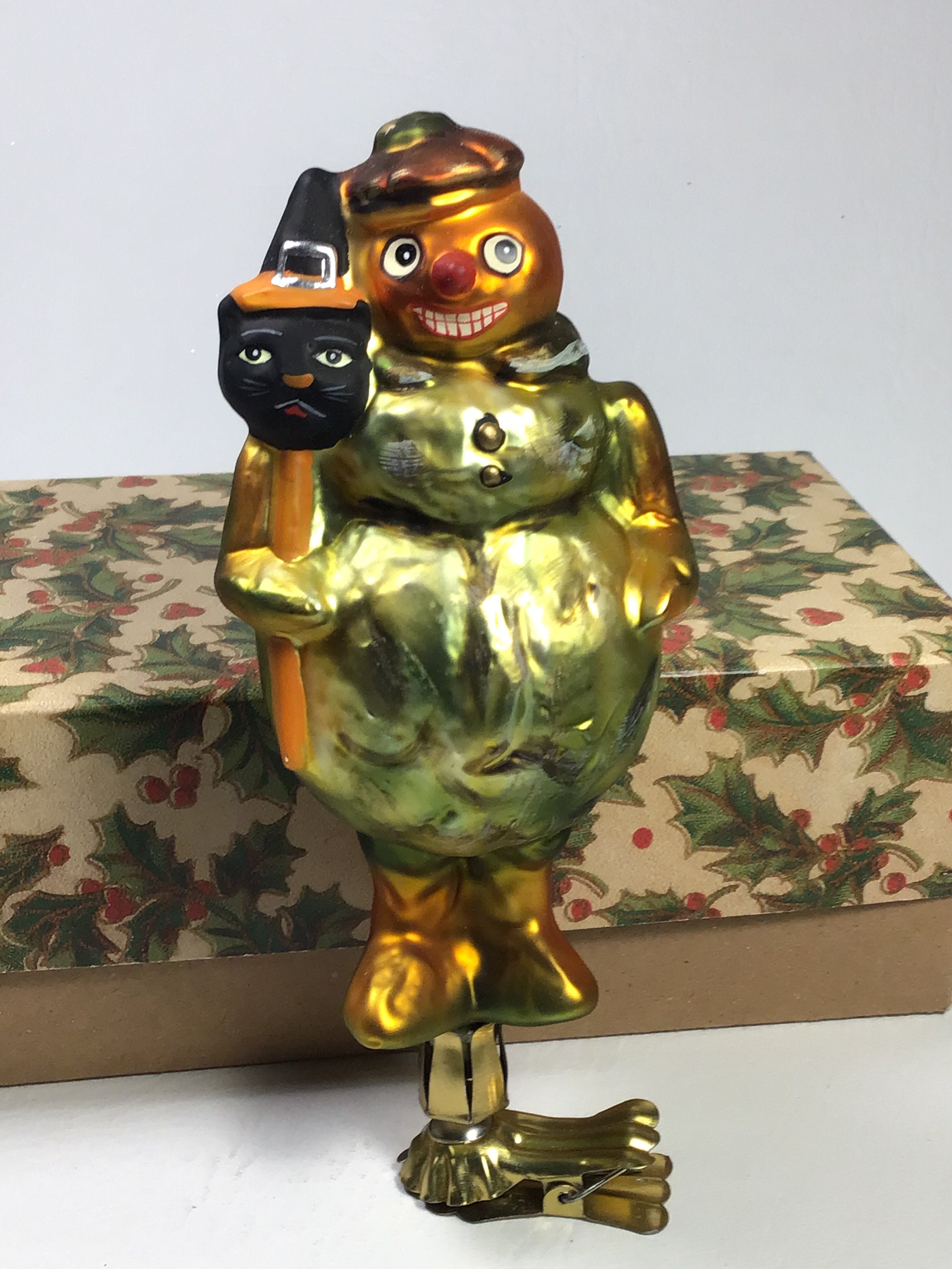 Debbee Thibault Halloween German Blown Glass Clip on Ornament - Etsy