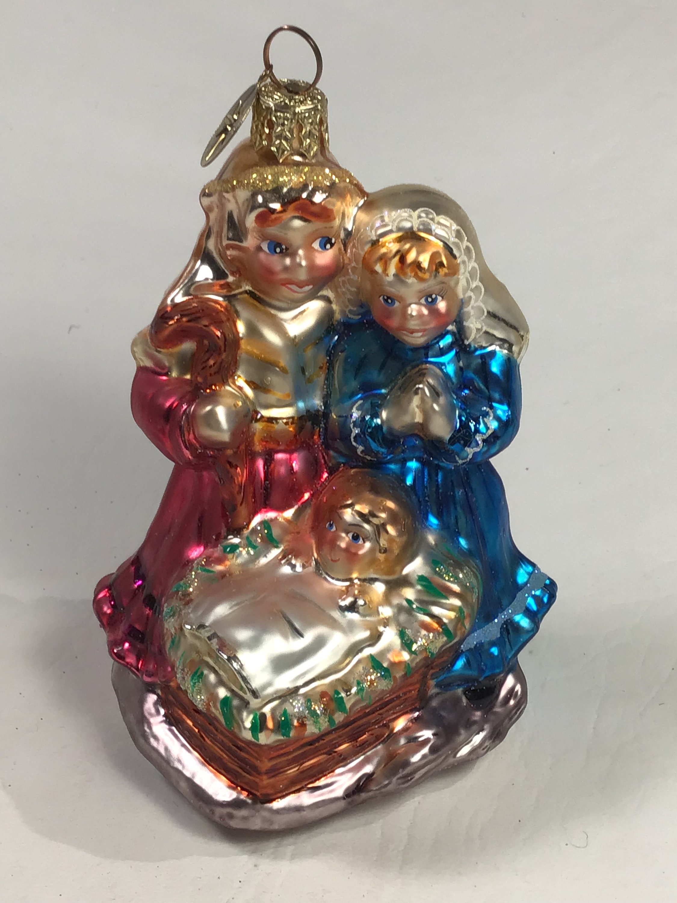 Christopher Radkos nativity Play Mouth-blown Glass Ornament - Etsy