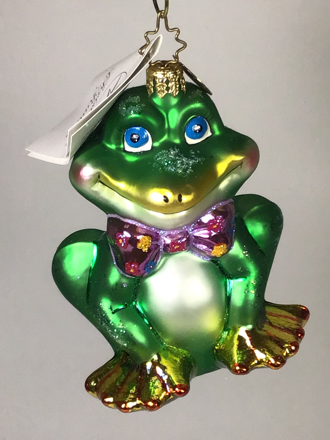 Christopher Radko Vintage “froggie Eyes” Hand Blown Glass Ornament - Etsy