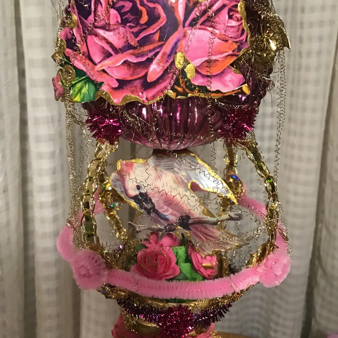 Victorian Dresden Valentine / Spring Ornament Fauna and Flora - Etsy