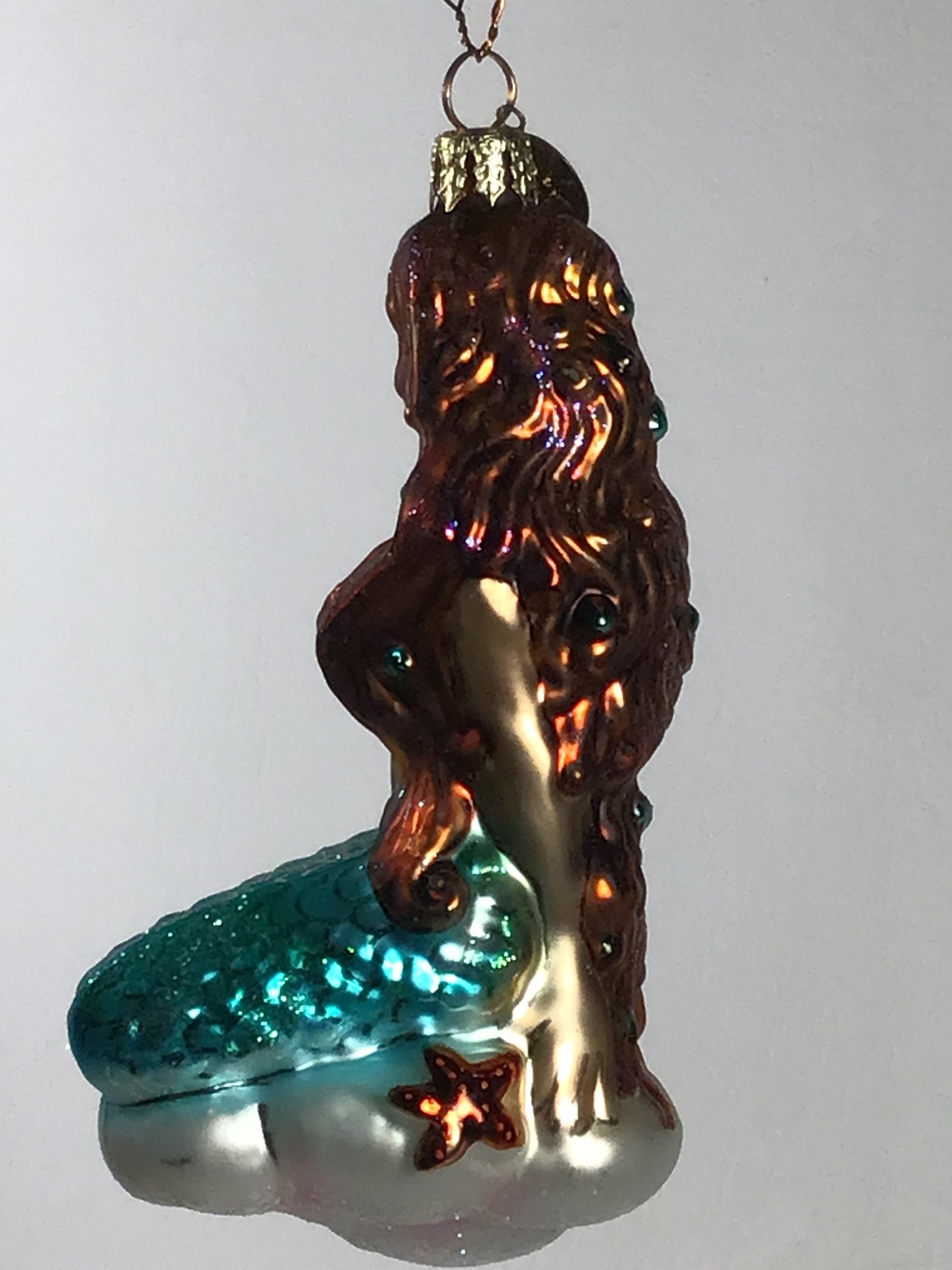 Christopher Radkos surf Siren Glass Christmas Ornament - Etsy