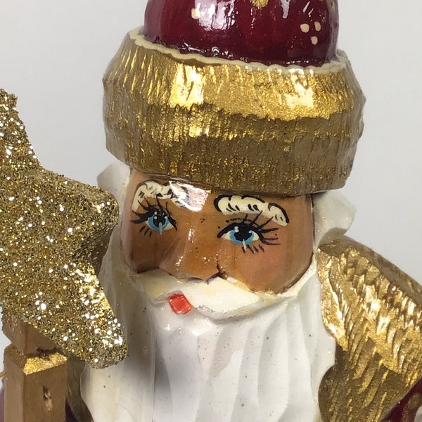 Hand Carved Santa - Etsy
