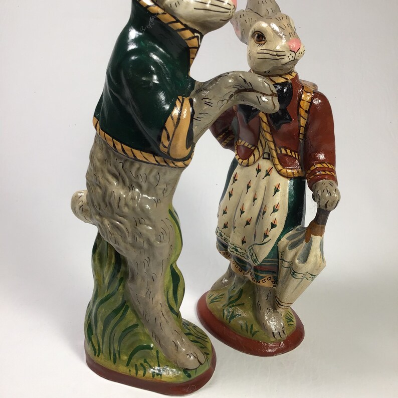 Vaillancourt Vintage American Folk Art Chalkware Dresden - Etsy