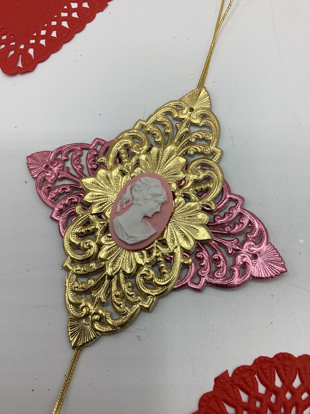 Valentine Be Mine Valentine Ornament Vintage Dresden Foil Trims - Etsy