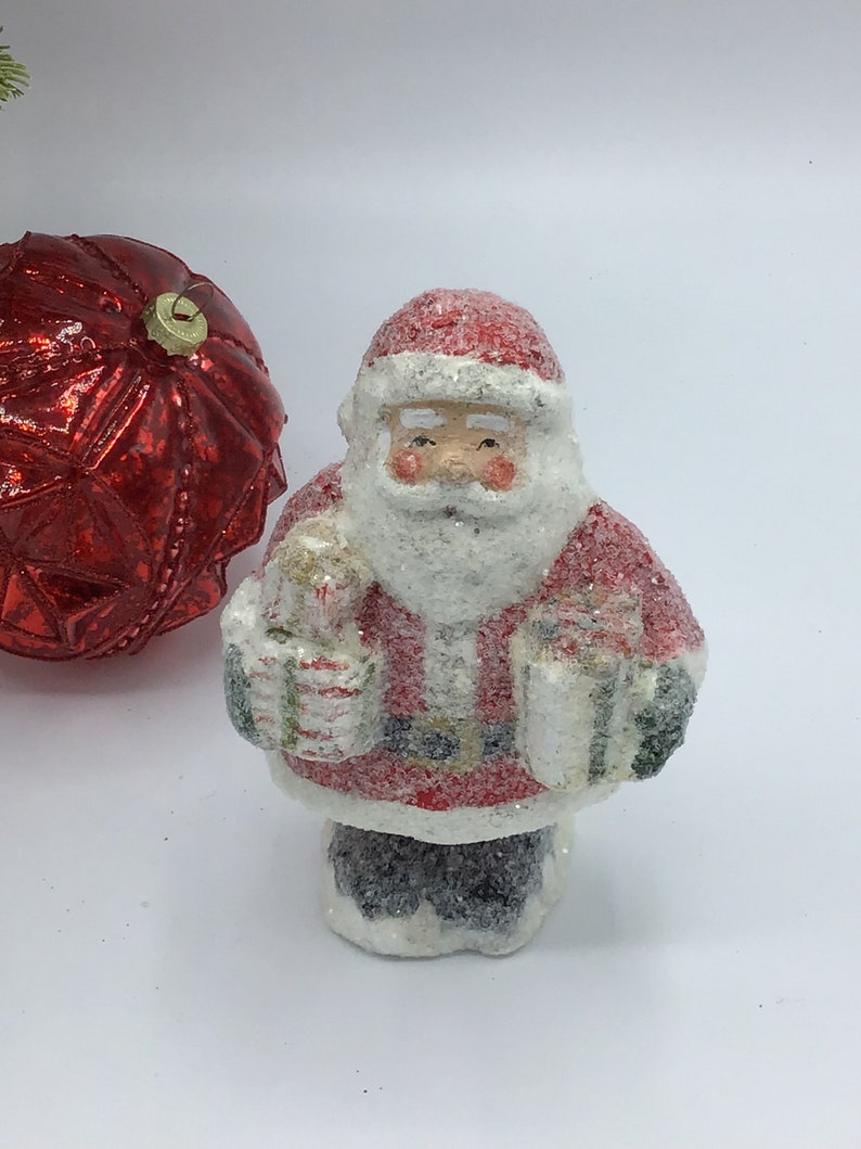 Vintage Teena Flanner “santa Gift Giving” OOAK Pulp Paper Mache Santa ...