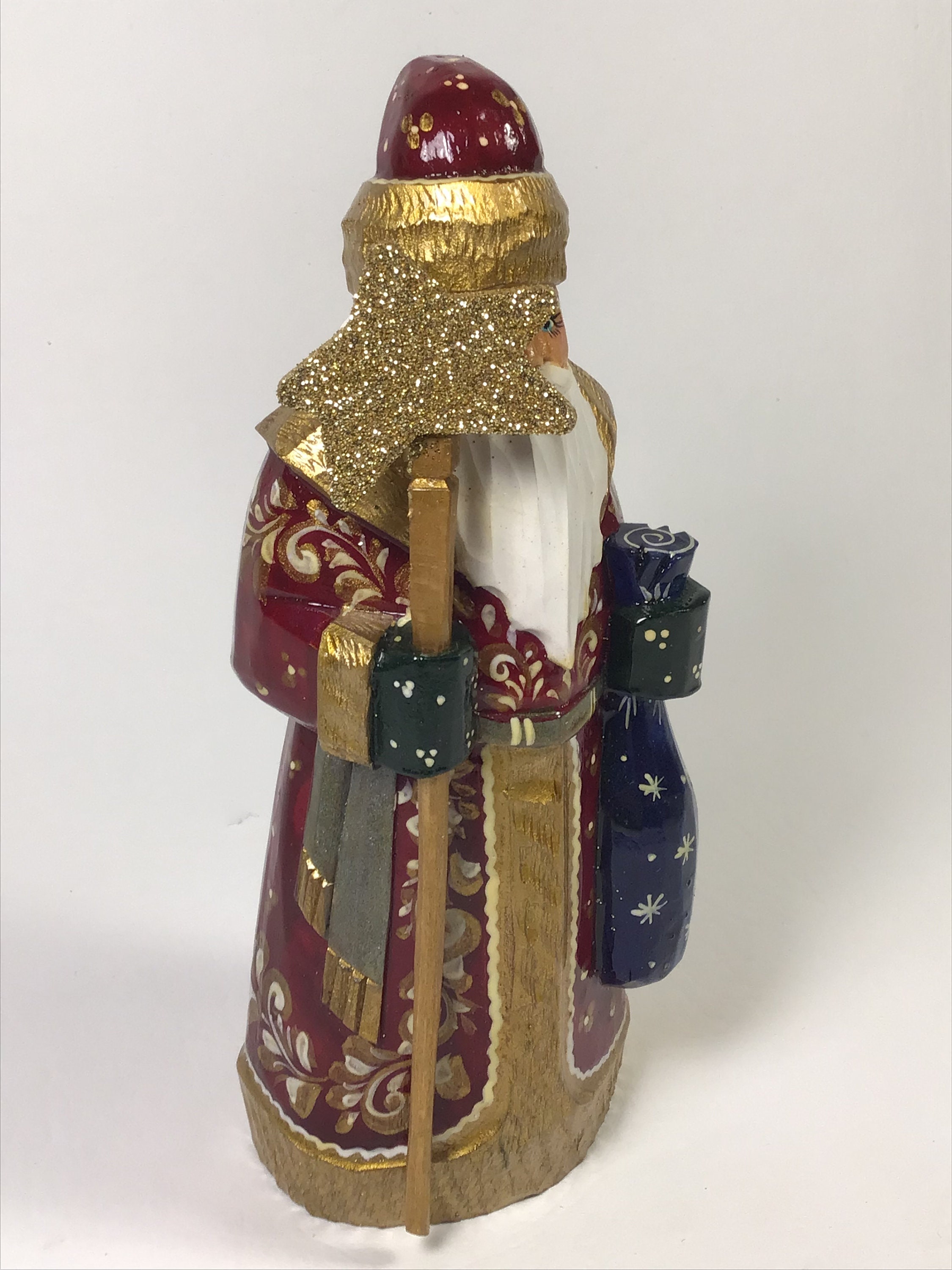 Beautiful Hand Carved Russian Santa - Etsy