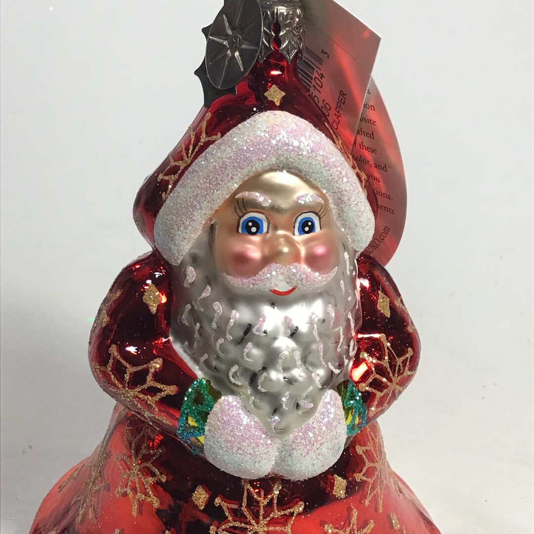 Vintage Christopher Radko “christmas Clapper” Santa 20th Anniversary ...