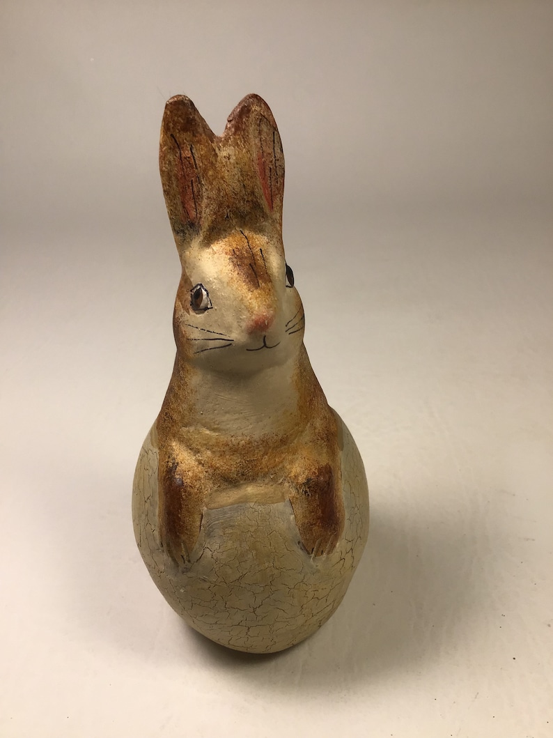 Walnut Ridge Bunny Chalkware Collectible Signed by Artist 2001 - Etsy