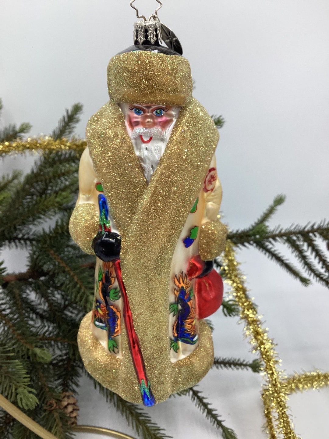 Vintage Christopher Radko “siberian Santa” Promenade Collection Santa ...